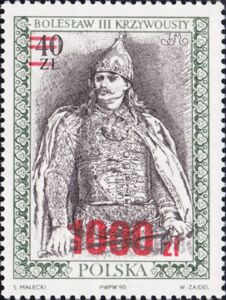 Stamp: Bolesław III Wrymouth (1085-1138) - Surcharged (Poland(Portraits ...