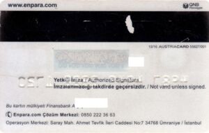 Bank Card: Finansbank-Encard (Finansbank, Türkiye (Turkey)Col:TR-VI-0474