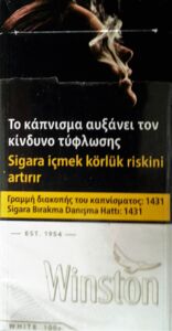 Cigarette Pack: Winston White 100`s (CyprusCol:CY-CT-0112