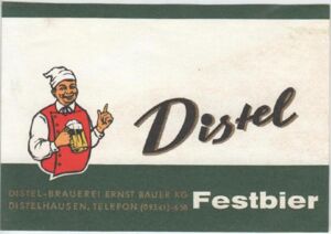 Drink Label: Distel Festbier (Brauerei Bauer Distelhausen, Germany ...