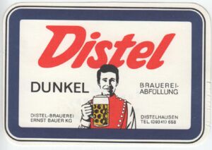 Drink Label: Distel Dunkel (Brauerei Bauer Distelhausen, Germany ...