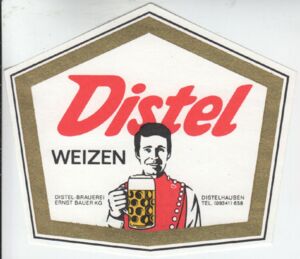 Drink Label: Distel Weizen (Brauerei Bauer Distelhausen, Germany ...