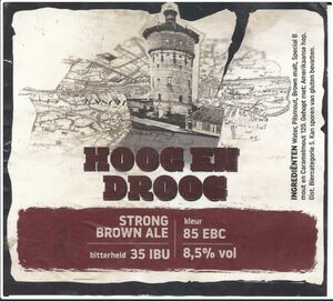 Etiqueta de bebida: Hoog en Droog (Brouwerij Eanske, Países BajosCol:NL ...