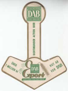 Drink Label: DAB Export (Dortmunder Actien Brauerei, Germany, Federal ...