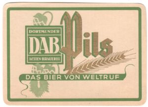 Drink Label: DAB Pils (Dortmunder Actien Brauerei, Germany, Federal ...