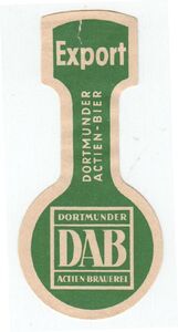 Drink Label: DAB Export (Dortmunder Actien Brauerei, Germany, Federal ...