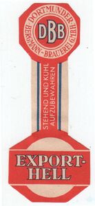 Drink Label: DBB Export Hell (Dortmunder Bergmann Brauerei, Dortmund ...