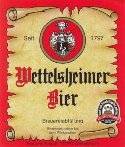 Drink Label: Wettelsheimer Bier Hell (Brauerei Strauß, Germany, Federal RepublicCol:DE-BEER-001647