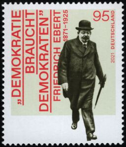 Stamp: Friedrich Ebert, President, 150th Birth Anniversary (Germany ...