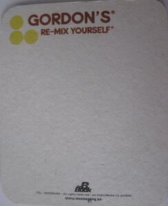 Sous-bock de bière: Gordon's (Diageo USVI, Royaume-Uni de Grande ...