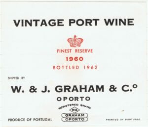 Drink Label: Vintage Port Wine (WG. Graham Oporto, PortugalCol:PT-PORT ...