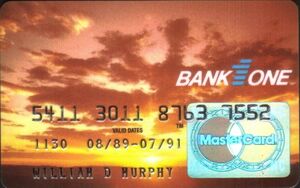 Bank Card: Bank 1 One (Bank One Corporation, United States of ...