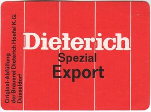 Drink Label: Dietrich Export (Brauerei Dietrich Hoefel, Düsseldorf ...
