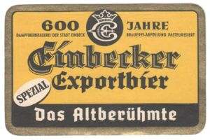 Drink Label: Einbecker Exportbier (Einbecker Brauhaus AG, Germany ...