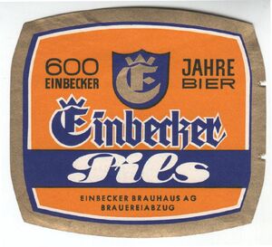 Drink Label: Einbecker Pils (Einbecker Brauhaus AG, Germany, Federal ...