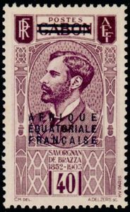 Stamp: French Explorer Pierre Savorgnan de Brazza (1852-1905) (French ...