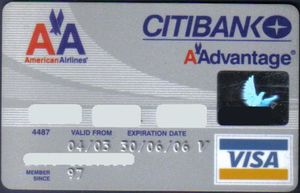 Bank Card: CITIBANK - American Airlines Advantage (Citibank ...