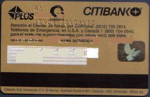 Bank Card: CITIBANK (Citibank, VenezuelaCol:VE-VI-0234