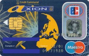 Cartões de bancos: Crédit Communal Axion (Crédit Communal ...