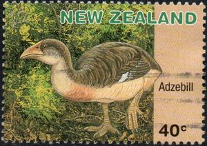 Stamp: Adzebill (Aptornis otidiformis) (New Zealand(Extinct Birds) Mi ...