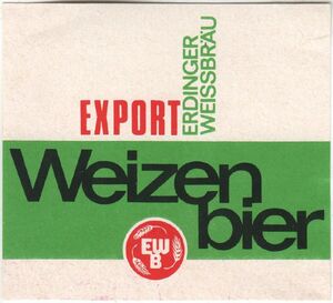 Drink Label: Erdinger Export Weizenbier (Erdinger Weissbräu Werner ...
