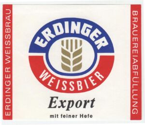 Drink Label: Erdinger Weissbier Export (Erdinger Weissbräu Werner ...