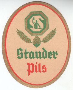Flaschenetikett: Stauder Pils (Privatbrauerei Jakob Stauder ...
