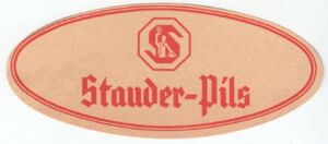 Flaschenetikett: Stauder Pils (Privatbrauerei Jakob Stauder ...