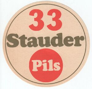 Flaschenetikett: Stauder Pils 33 (Privatbrauerei Jakob Stauder ...