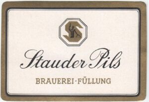 Flaschenetikett: Stauder Pils (Privatbrauerei Jakob Stauder ...