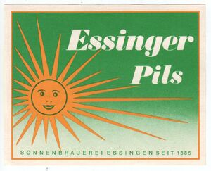 Drink Label: Essinger Pils (Sonnen Bräu Essingen, Germany, Federal ...