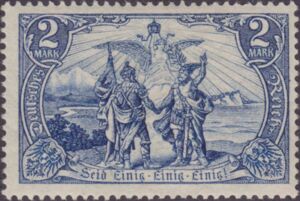 Stamp: North and South, gothic inscription (German Realm(Representative ...