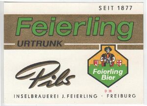 Drink Label: Feierling Pils (Inselbrauerei Freiburg, Germany, Federal ...
