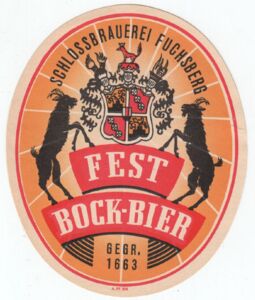 Drink Label: Fuchsberger Fest-Bock (Schlossbrauerei Fuchsberg, Germany ...