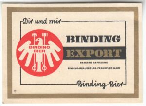 Drink Label: Binding Bier Export (Binding-Brauerei AG, Germany, Federal ...