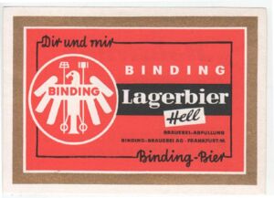 Drink Label: Binding Lagerbier hell (Binding-Brauerei AG, Germany ...