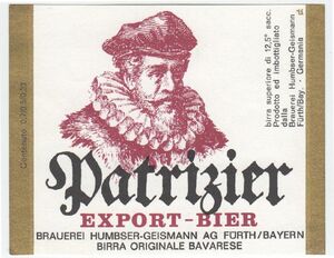 Drink Label: Patrizier Export-Bier (Brauerei Humbser AG, Germany ...