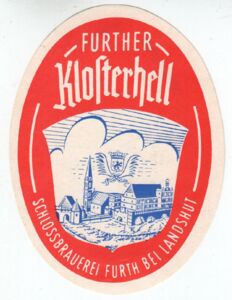Drink Label: Further Klosterhell (Schlossbrauerei Furth, Germany ...