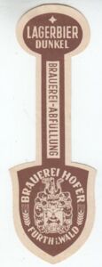 Drink Label: Hofer Lagerbier Dunkel (Hofer-Bräu, Germany, Federal ...