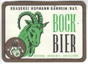 Drink Label: Hofmann Bock-Bier (Brauerei Hofmann, Gänheim, Germany, Federal RepublicCol:DE-BEER ...