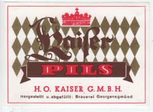 Drink Label: Kaiser Pils (Brauerei Georgensgmünd, Germany, Federal ...