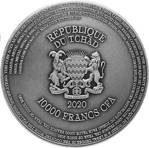 Moneda: 10,000 CFA Francs (Set 2x10000 CFA Francs - Garuda and Naga ...