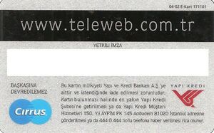 Tarjeta de Banco: Telecard (Yapi Kredi Bankasi, Türkiye (Turquía)Col:TR ...