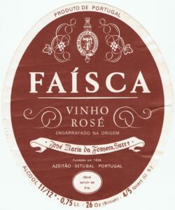 Etiqueta de bebida: Faísca Vinho Rose (José Maria da Fonsera Sutt ...