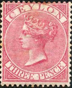 Stamp: Queen Victoria (Ceylon) (Stamps of Ceylon) Mi:LK 43A,Sn:LK 62,Yt ...