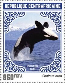 Stamp: Killer Whale (Orcinus orca) (Central African Republic(Orcas ...