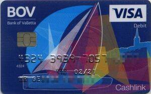 Bank Card: BOV Visa Debit Cashlink (Bank of Valletta p.l.c., MaltaCol ...