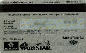 Bank Card: Platinum Check Card (Bank of America, United States of ...