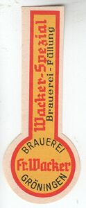 Drink Label: Wacker Spezial (Brauerei Fr. Wacker Gröningen, Germany ...