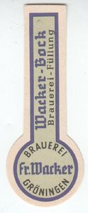 Drink Label: Wacker Bock (Brauerei Fr. Wacker Gröningen, Germany ...